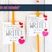 PRINTED Pencil Valentine's Day Tags for Kids - Class, School, Teacher ...