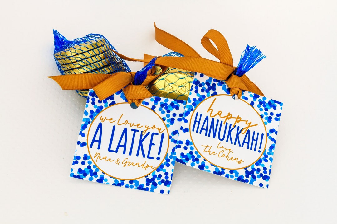 Personalized Hanukkah Gift Tags & Ribbon - Hanukkah Tags - Chanukah ...