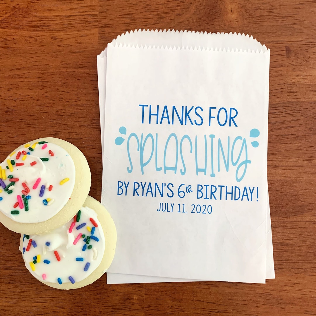 Pool Party Favor Bags LINED - Pool Birthday Party Favors - Kids Summer ...