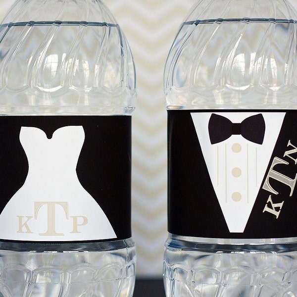 Water Bottle Personalized Wedding Stickers - Etsy