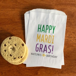 Mardi Gras Party Favor Bags - Custom Mardi Gras Themed Birthday Favors ...