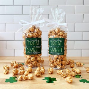 St Patrick's Day Popcorn Bags & Ribbon Personalized St. Patricks Gifts ...