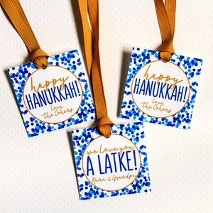 Personalized Hanukkah Gift Tags & Ribbon - Hanukkah Tags - Chanukah ...