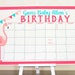Flamingo Baby Shower Decoration Pink Girl Baby Shower Game Guess Baby ...