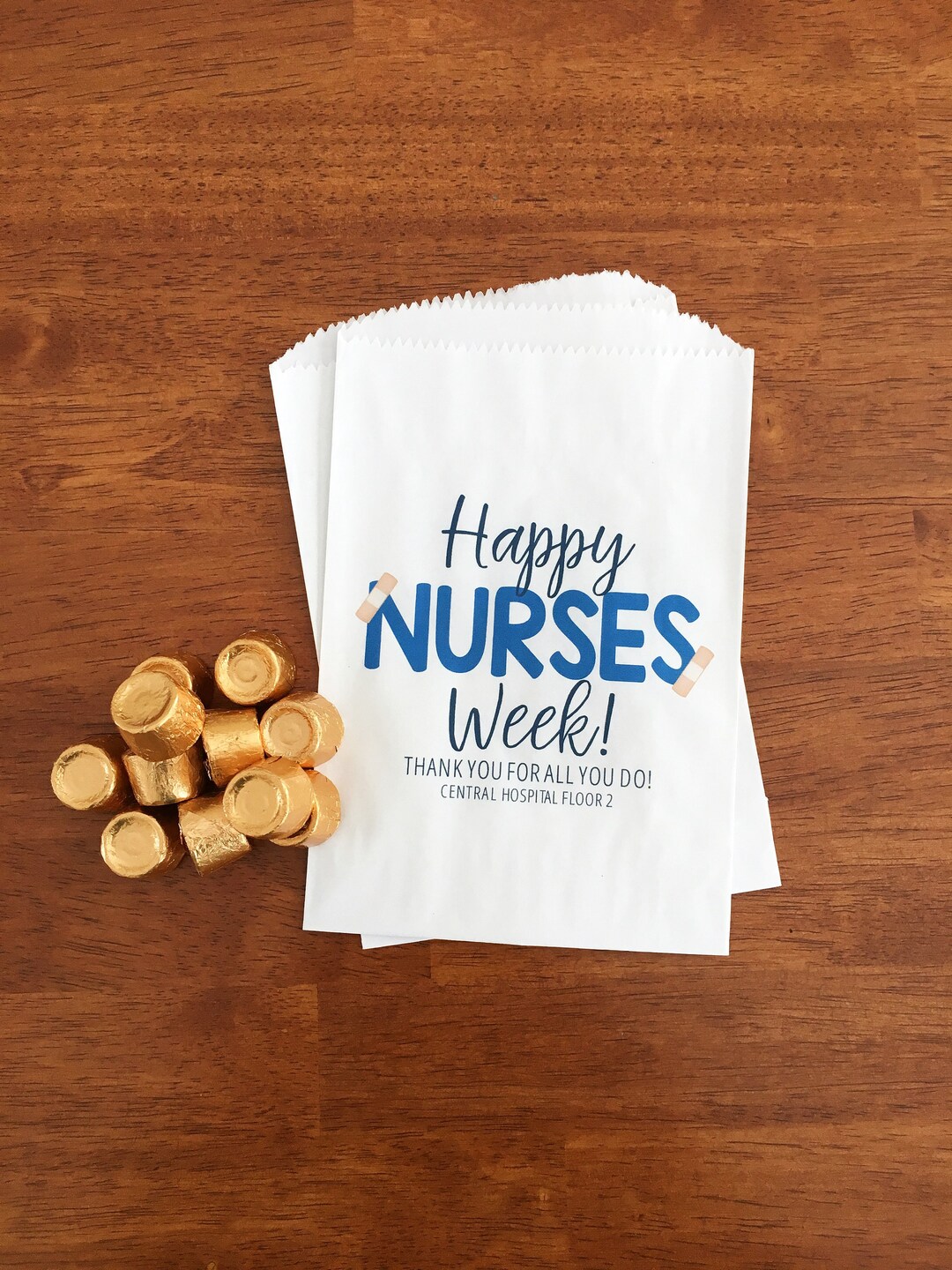 Nurses Week Treat Bags LINED - Candy Bags, Donut Bags, Cookie Bag ...