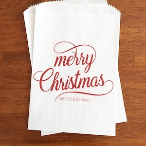 Christmas Treat Bags LINED - Holiday Cookie Bags, Candy Bags, Paper ...