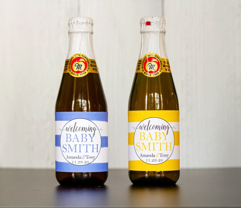 Baby Shower Mini Apple Cider Labels Personalized Baby Shower | Etsy