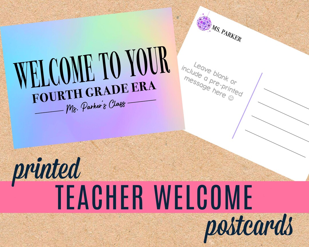 Welcome Postcards for Students - Teacher Notes to Students - Welcome to ...