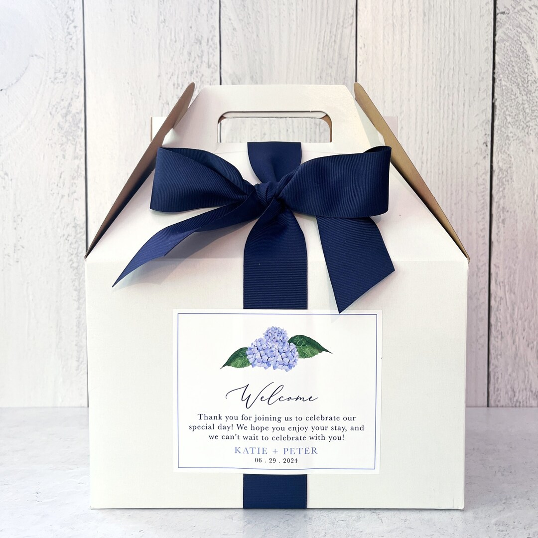 Hydrangea Wedding Welcome Boxes for Hotel Guests Summer Wedding Welcome ...