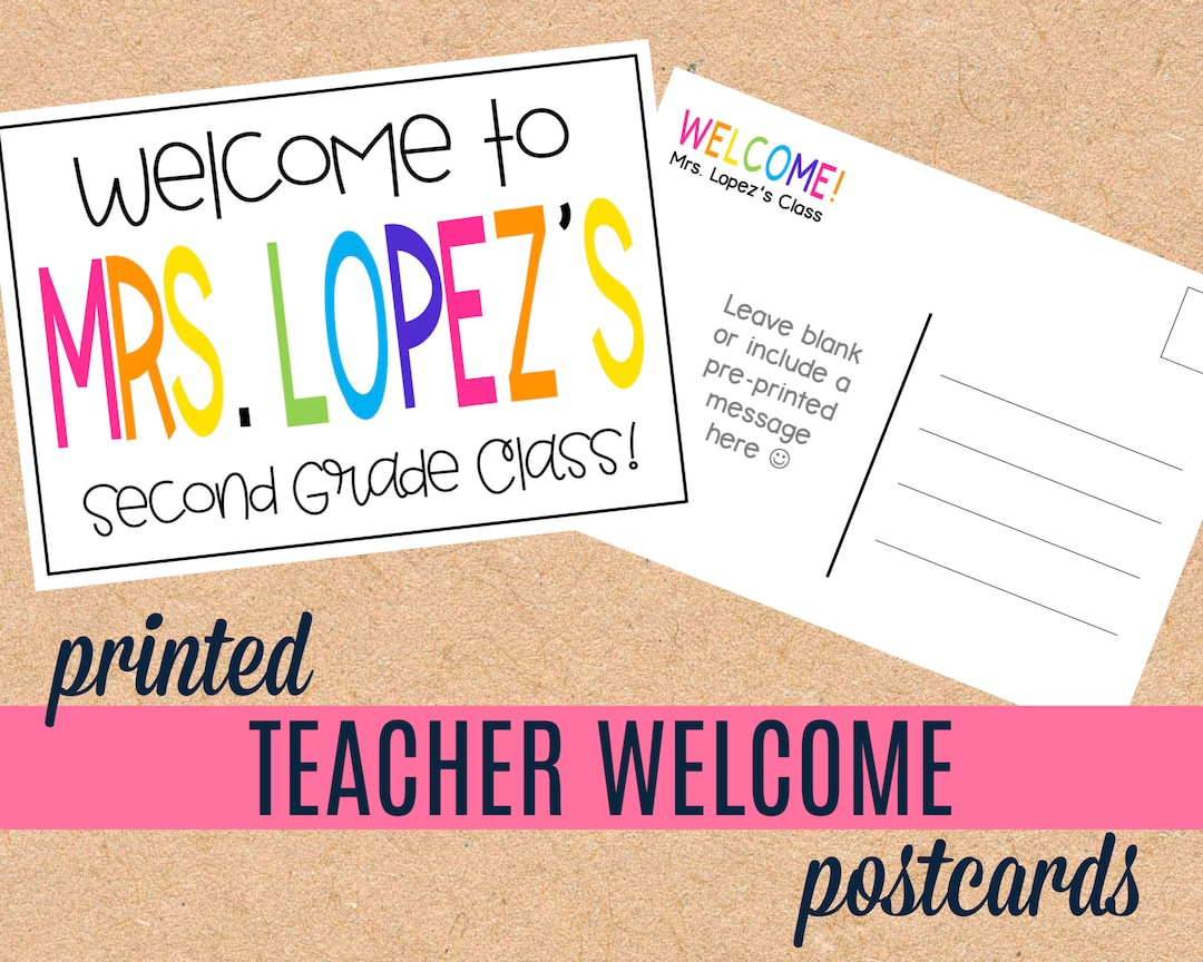 Welcome Postcards for Students - Teacher Notes to Students - Welcome to ...