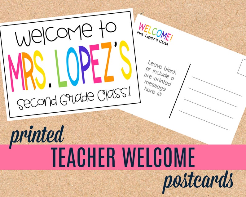 Welcome Postcards for Students - Teacher Notes to Students - Welcome to ...