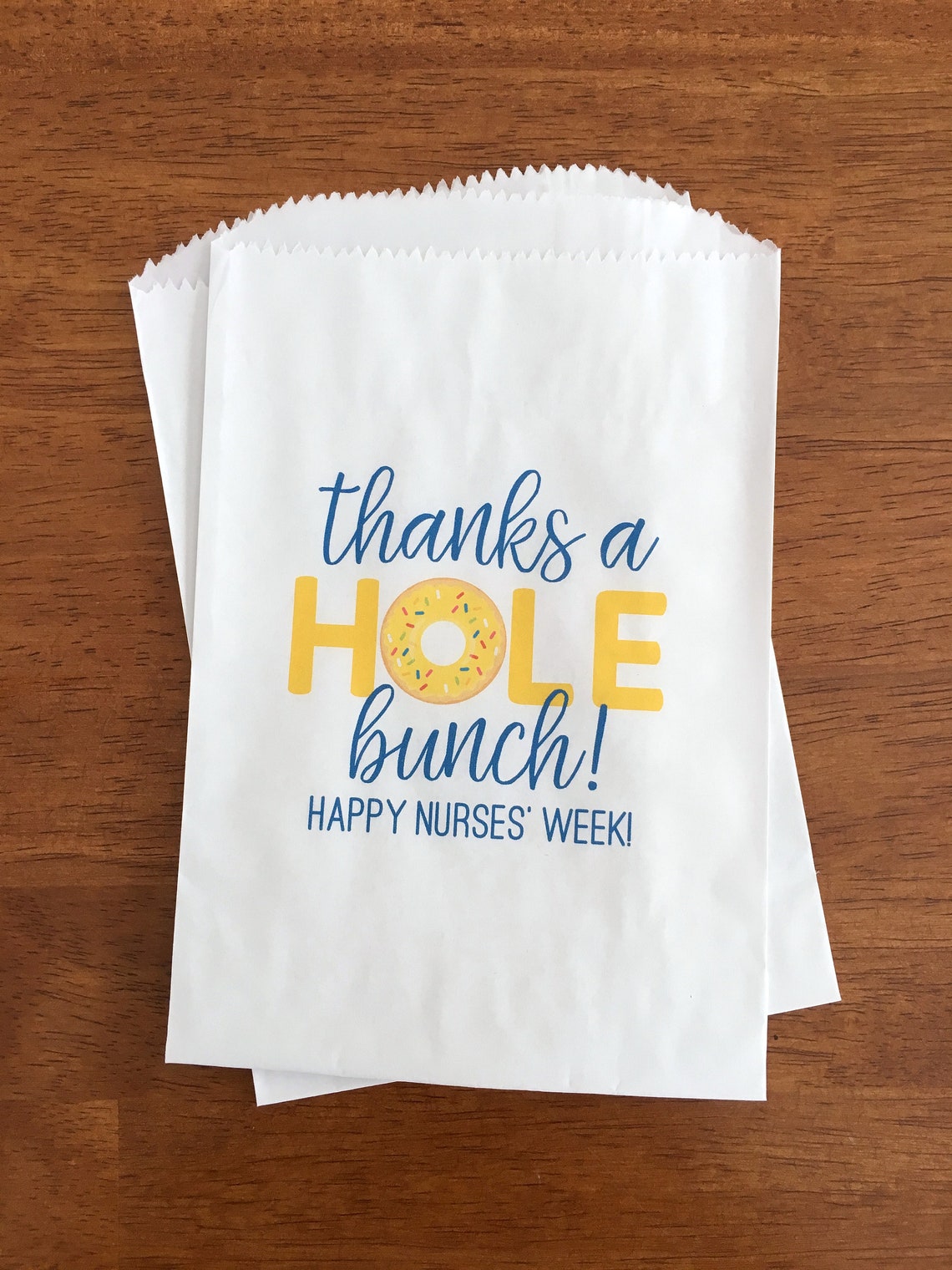 Nurses Week Donut Bags LINED - Nurse Appreciation Week Gift - Employee ...