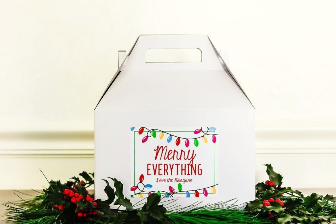 Personalized Christmas Gift Boxes - Christmas Cookie Box - Homemade ...