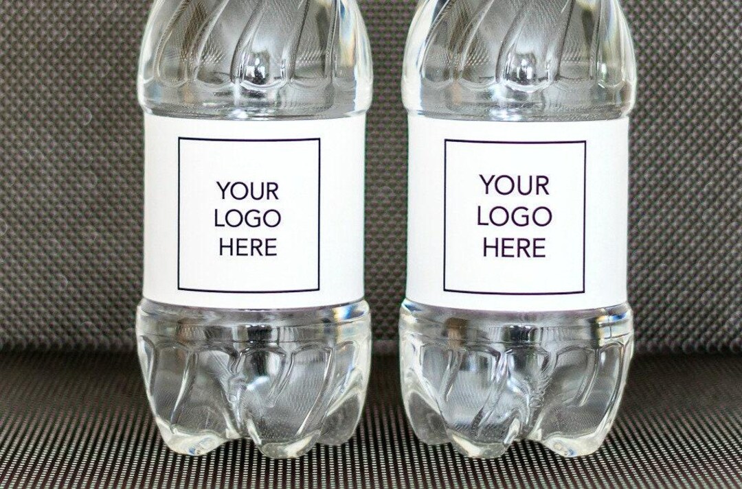 Logo Water Bottle Labels Printed - WATERPROOF Water Bottle Stickers for ...