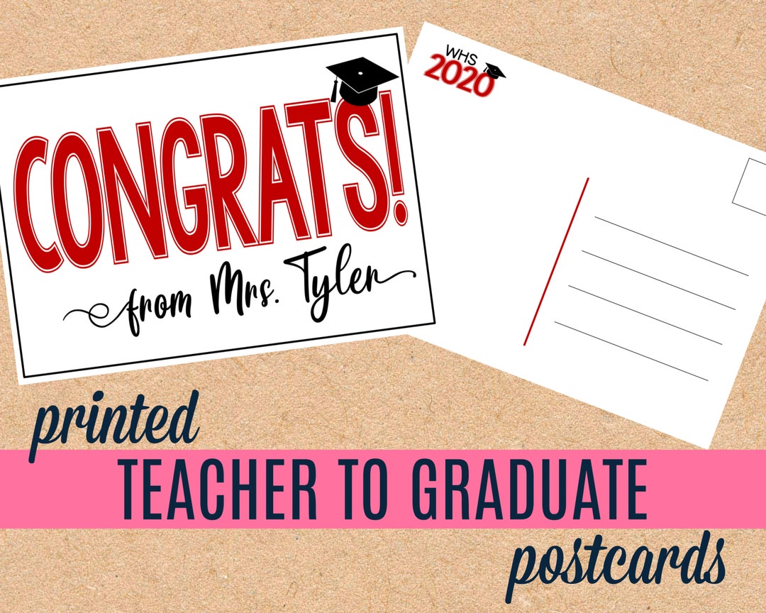 Graduation Postcards - Teacher Postcards to Students - 2020 Graduation ...