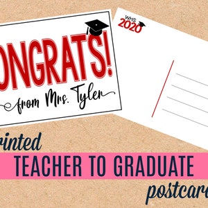 Graduation Postcards - Teacher Postcards to Students - 2020 Graduation ...