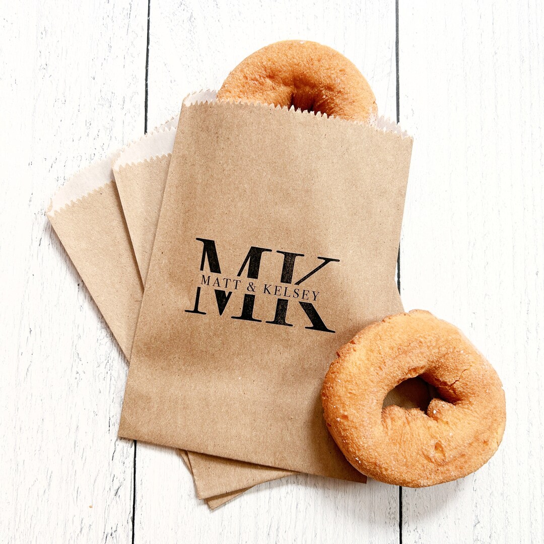 GREASE RESISTANT Wedding Donut Bags - Wedding Guest Thank You Favor ...