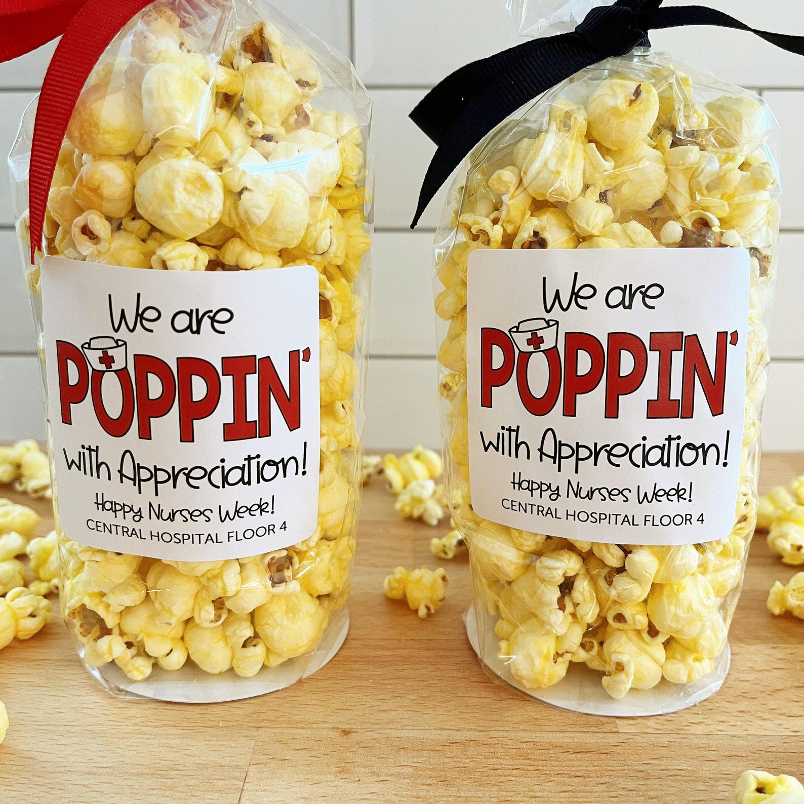 Nurses & CNA Week Popcorn Bags and Ribbon - 2026 Nurse Appreciation ...