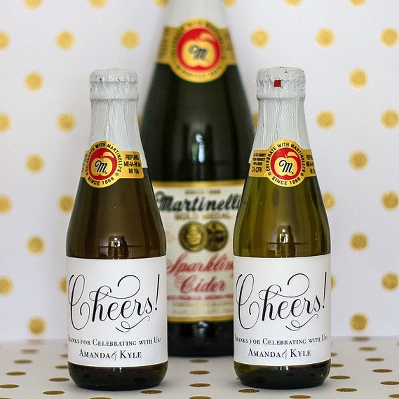 Personalized Mini Apple Cider Bottle Labels for Wedding, Birthday ...