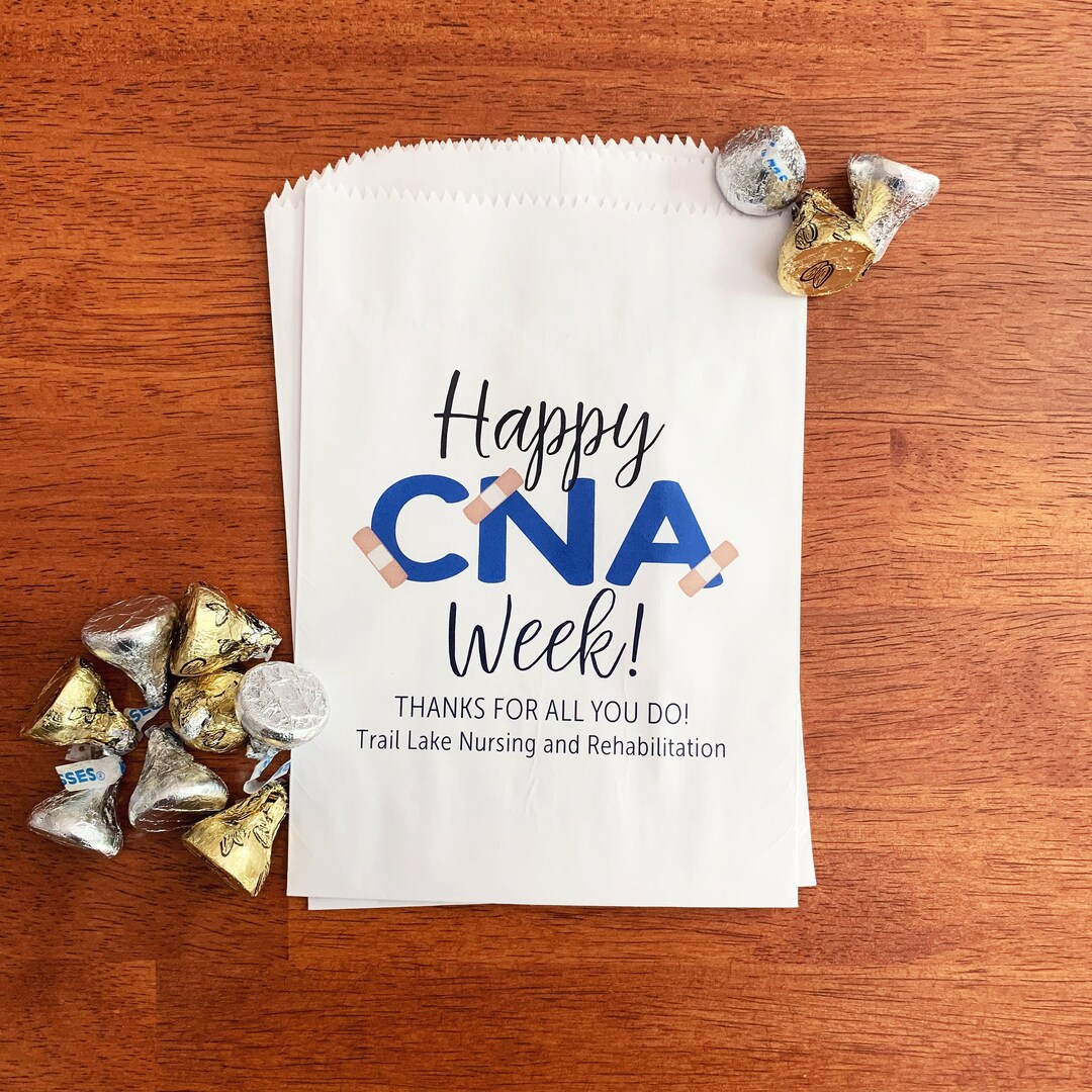 CNA Week Treat Bags LINED - Thank You Candy Bags, Donut Bags, Cookie ...
