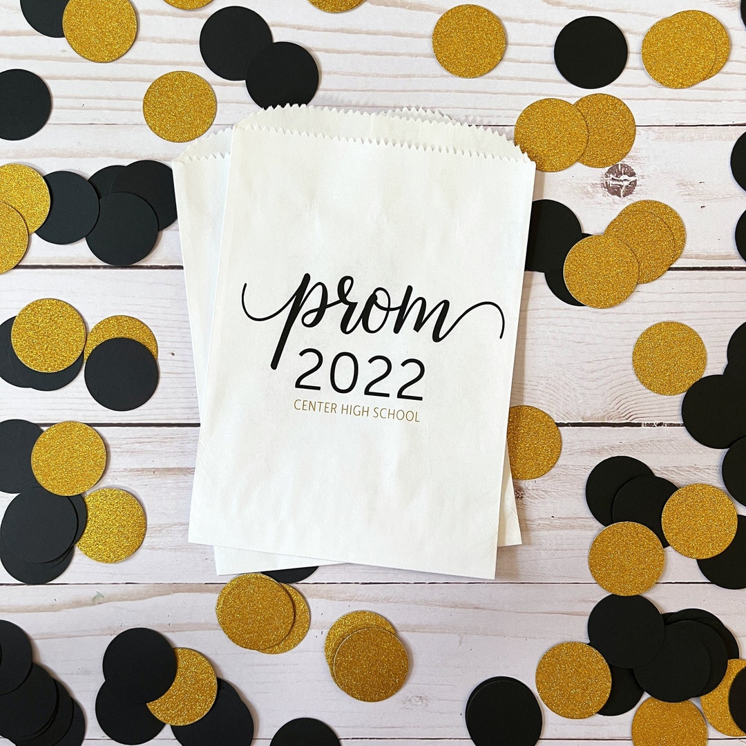 Personalized Prom Favor Bags LINED - Candy Bar Bags, Donut Bags, Cookie ...
