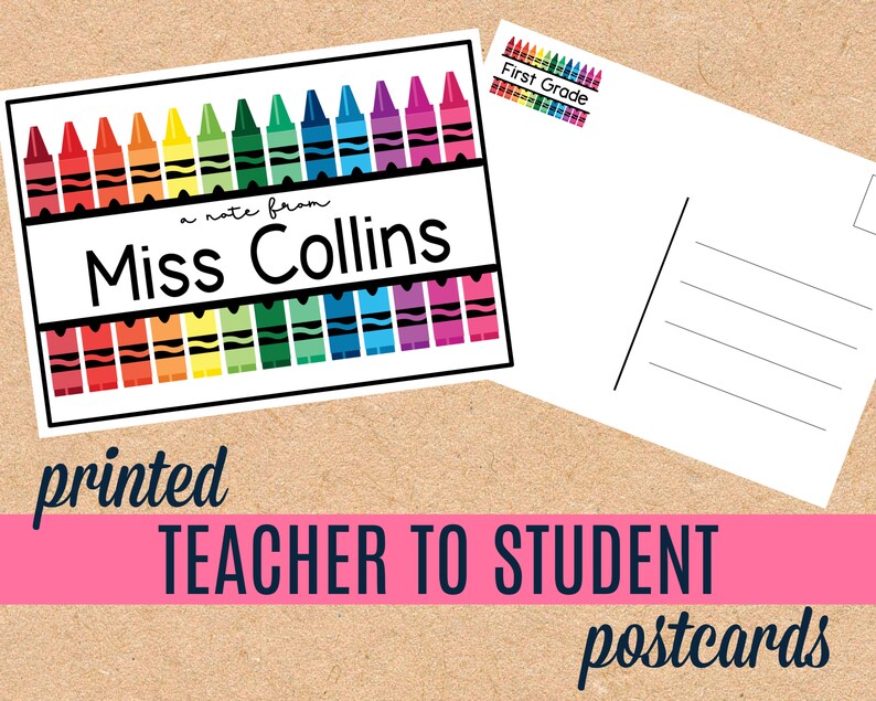 Custom Teacher Postcards to Students - Post Cards for Students - Miss ...