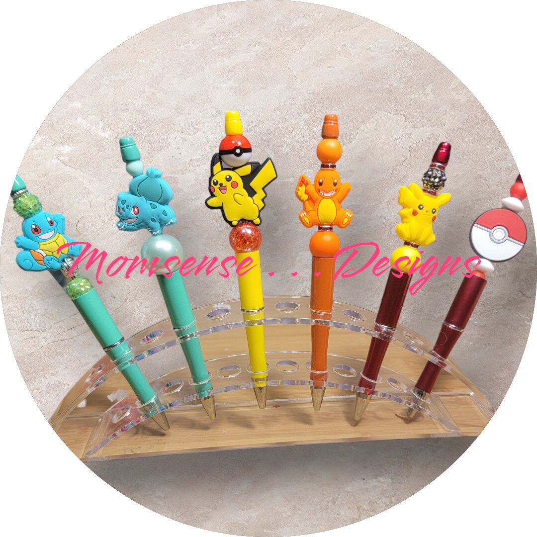 Pokemon Beaded Pen ~ Squirtle ~ Charmander ~ Bulbasaur ~ Pikachu ...