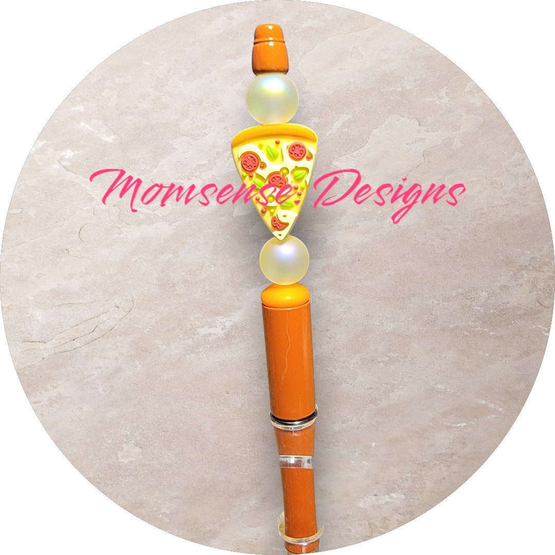 Pizza Pen Pizza Gift Pens Beaded Pizza Pen Pizza Lover Silicone Pizza ...