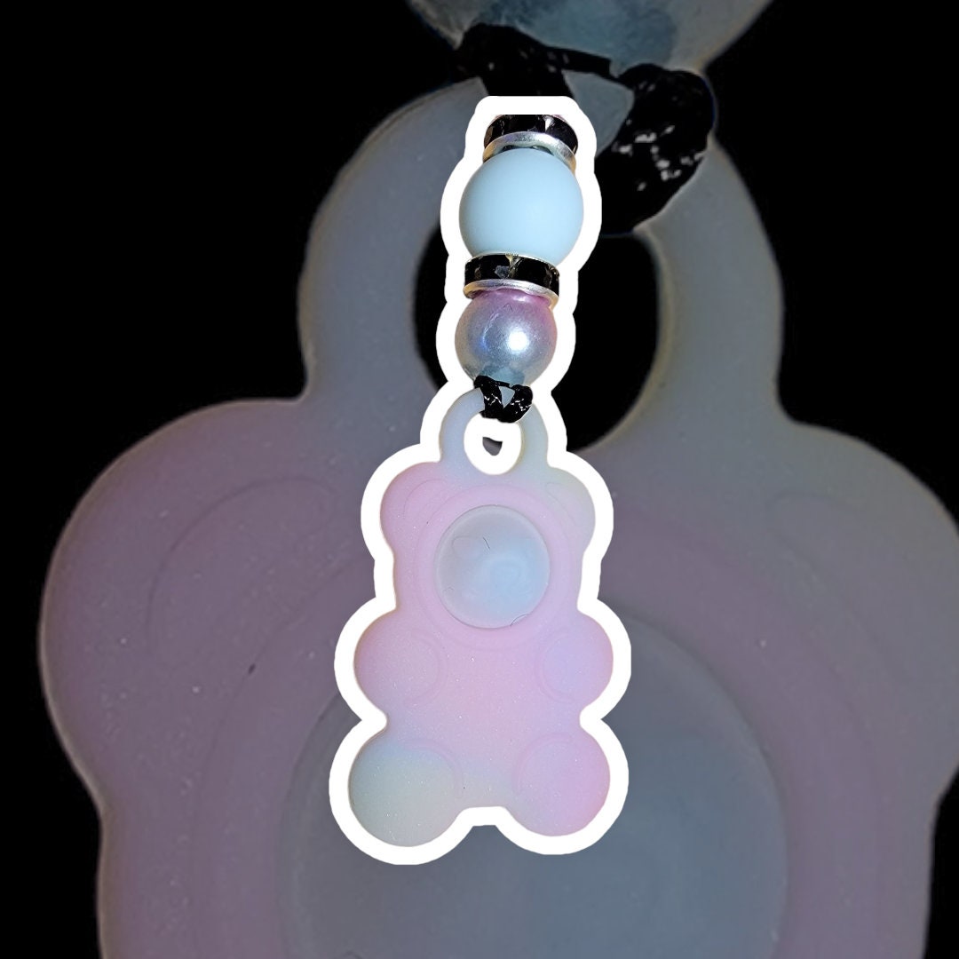 Bear Popit Keychain Teddy Bear Popit Gummy Bear Popit Popit Keychain ...