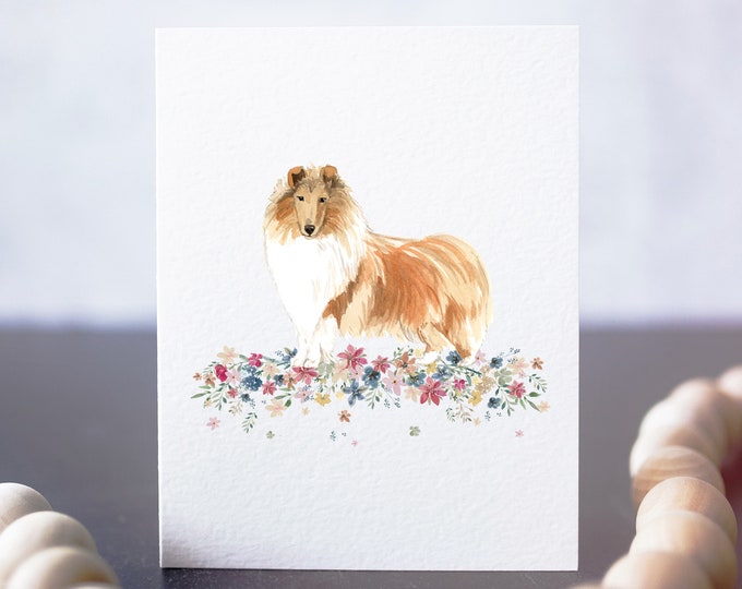 Rough Collie Card Collies Lassie Rough Collie Art Rough - Etsy