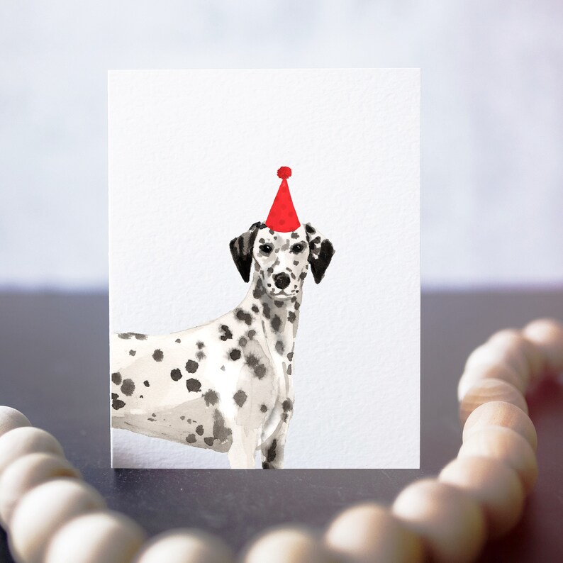 Dalmatian Birthday Card Dog Stationery Card for Dalmation - Etsy
