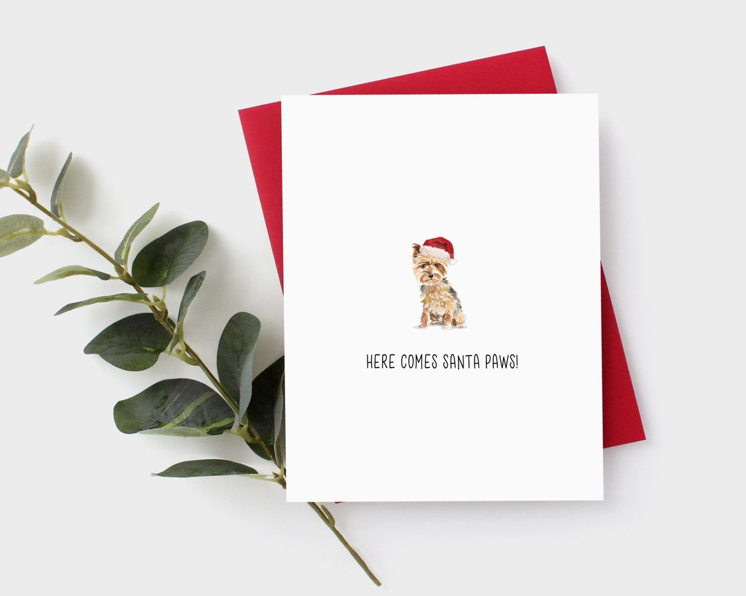 Yorkshire Terrier Card, Yorkie Card, Dog Card, Yorkie Christmas Card - Etsy