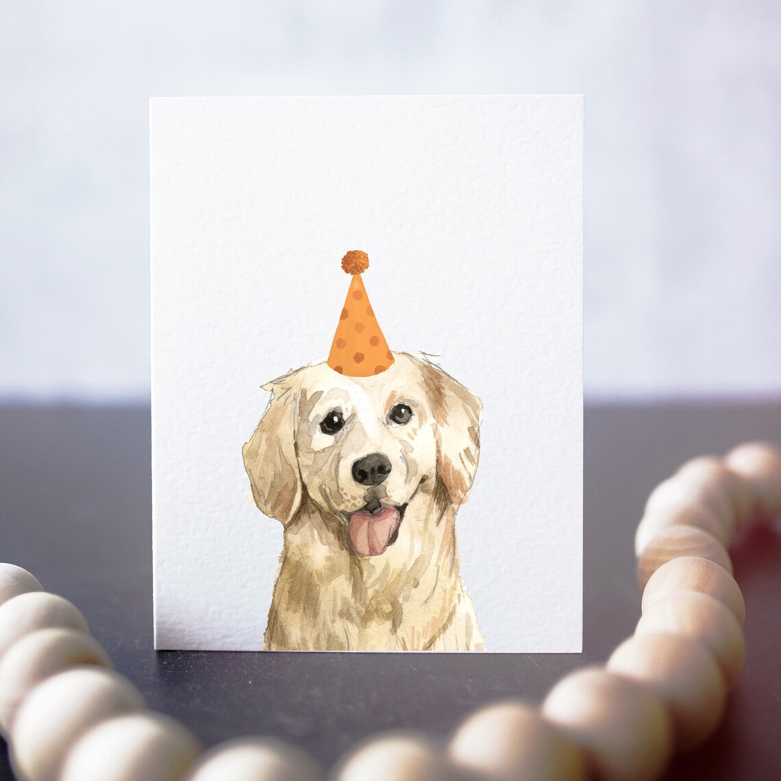 Golden Retriever birthday card dog stationery golden | Etsy
