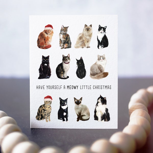 Cat Holiday Cards - Etsy
