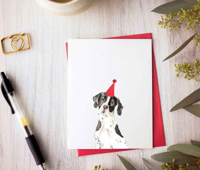 English Pointer Birthday Card Handmade Dog Greeting Card - Etsy