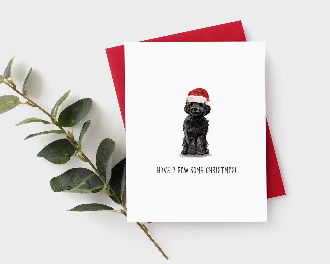 Black Cockapoo Card Cockapoos Dog Card Cockapoo Christmas Toy Poodle ...