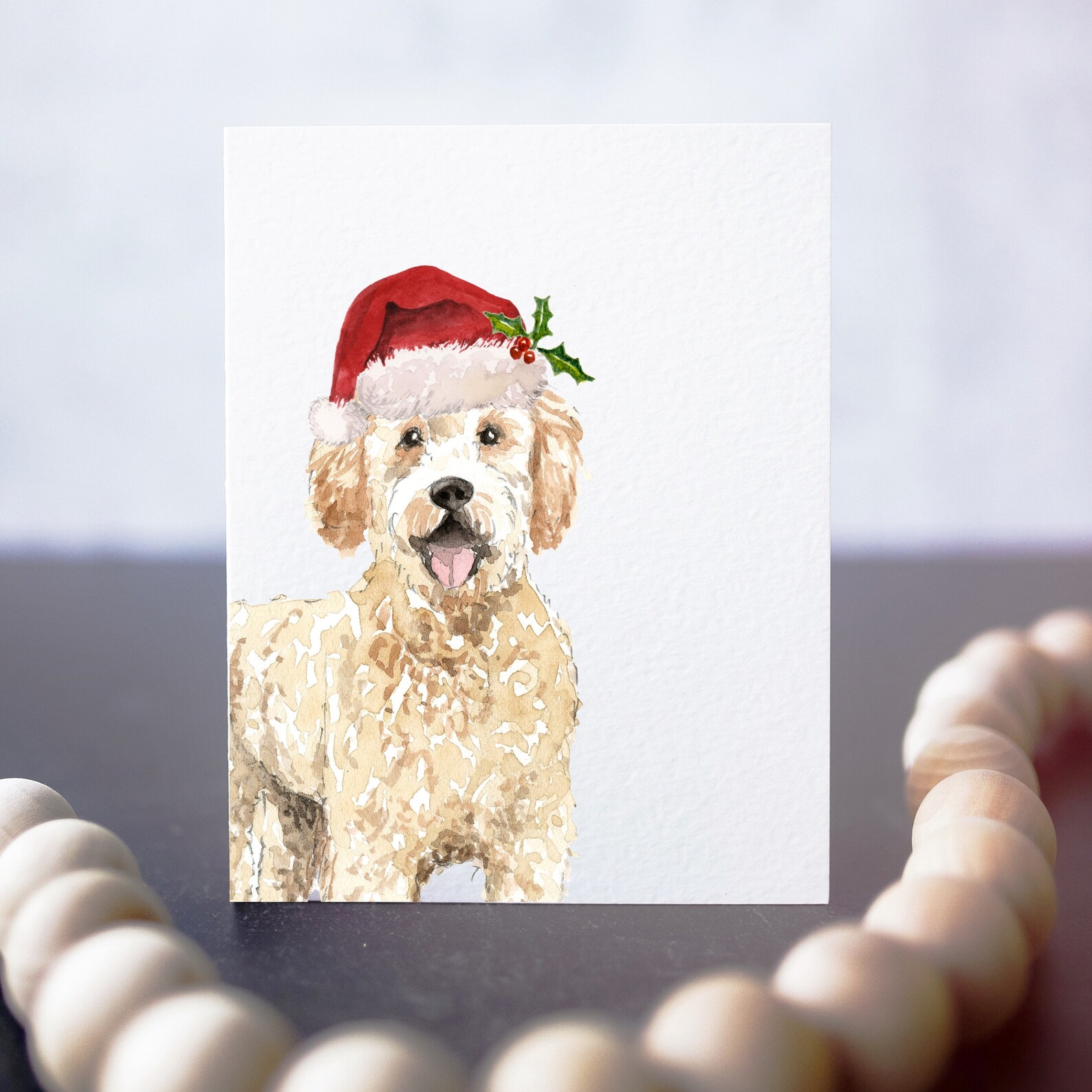 Goldendoodle Holiday Card Goldendoodle Card Doodle Dog - Etsy