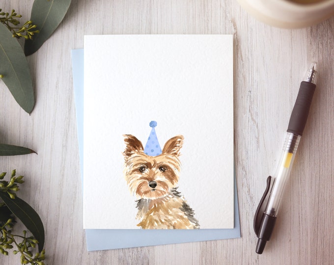 Yorkshire Terrier Card, Card for Yorkie Lover, Yorkie Birthday Card ...