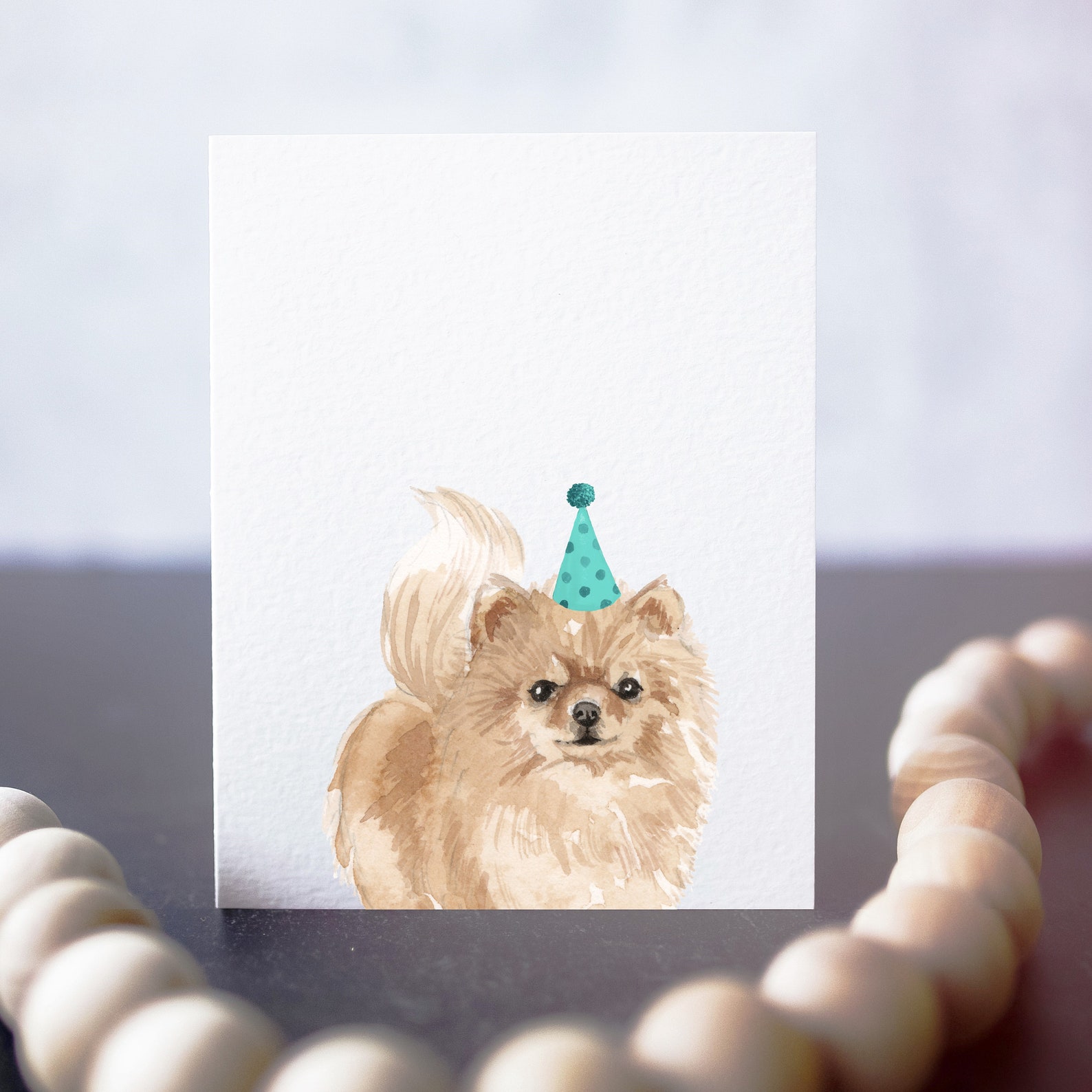 Pomeranian Birthday Card Dog Card Pomeranian Art Spitz - Etsy
