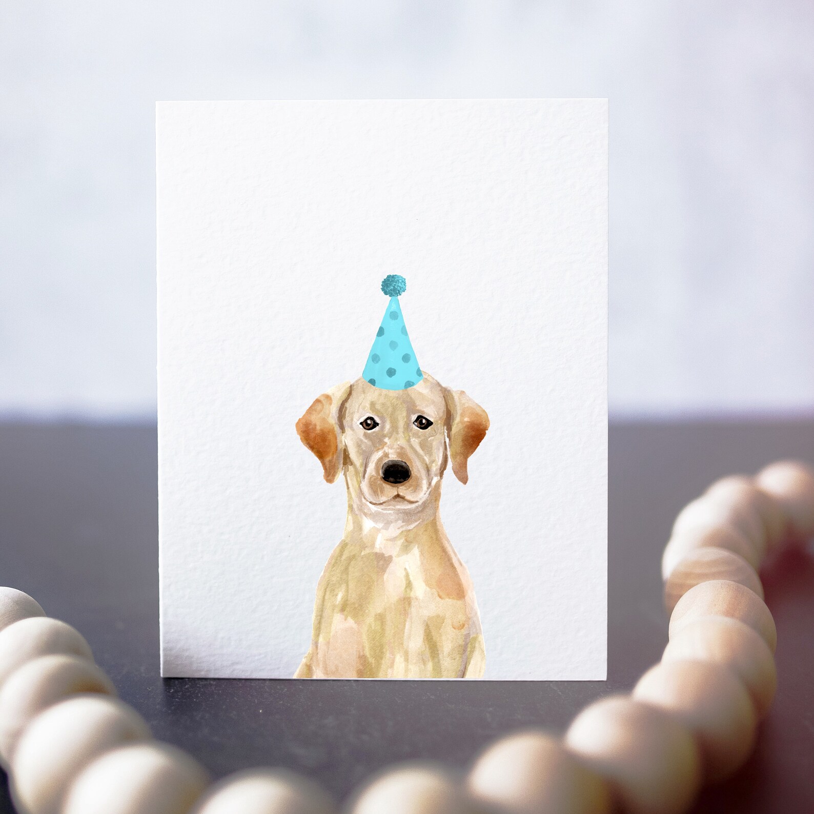 Labrador Retriever Birthday Card Dog Stationery Yellow Lab | Etsy