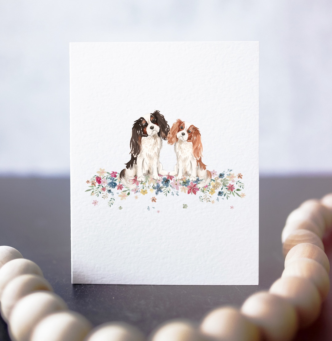 Cavalier King Charles Spaniel Card - Dog Card - Cavalier Card - Bulk ...