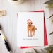 Goldendoodle Card, Holiday Dog Card, Dog Christmas Card, Goldendoodle ...