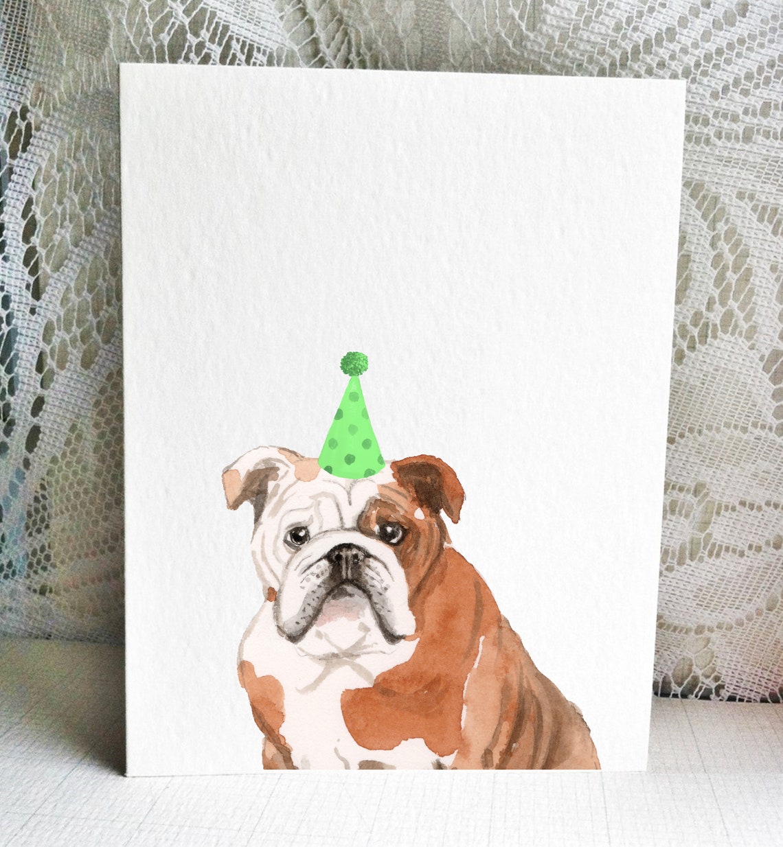 English Bulldog Birthday Card Card for Dog Owner Birthday | Etsy