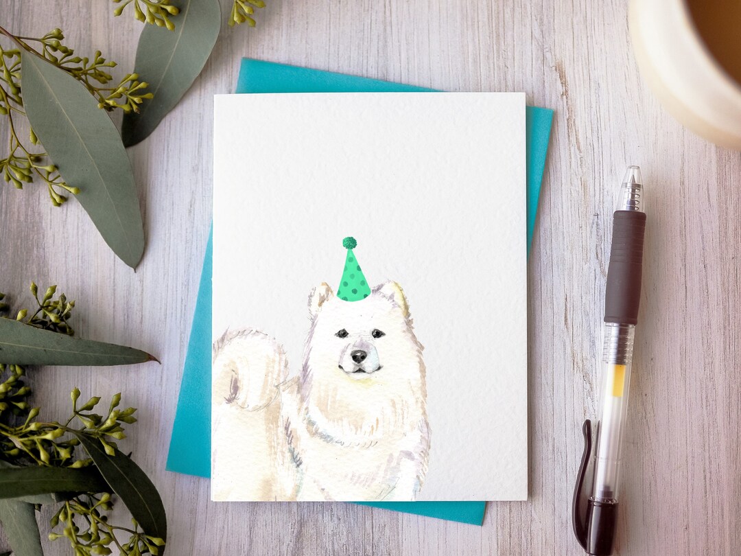 Samoyed Birthday Card, Samoyed Card, Card for Dog Sitter, Card for Dog ...