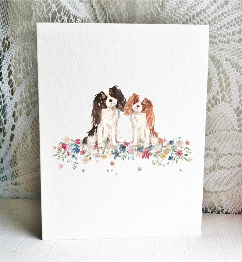 Cavalier King Charles Spaniel Card Dog Card Cavalier Card - Etsy
