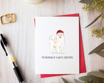 Samoyed Card Christmas - Etsy