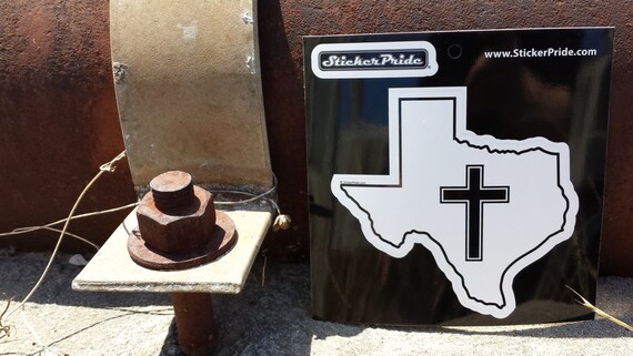 Texas Sticker / Texas Cross / Texas Decal / Texas Christian / | Etsy