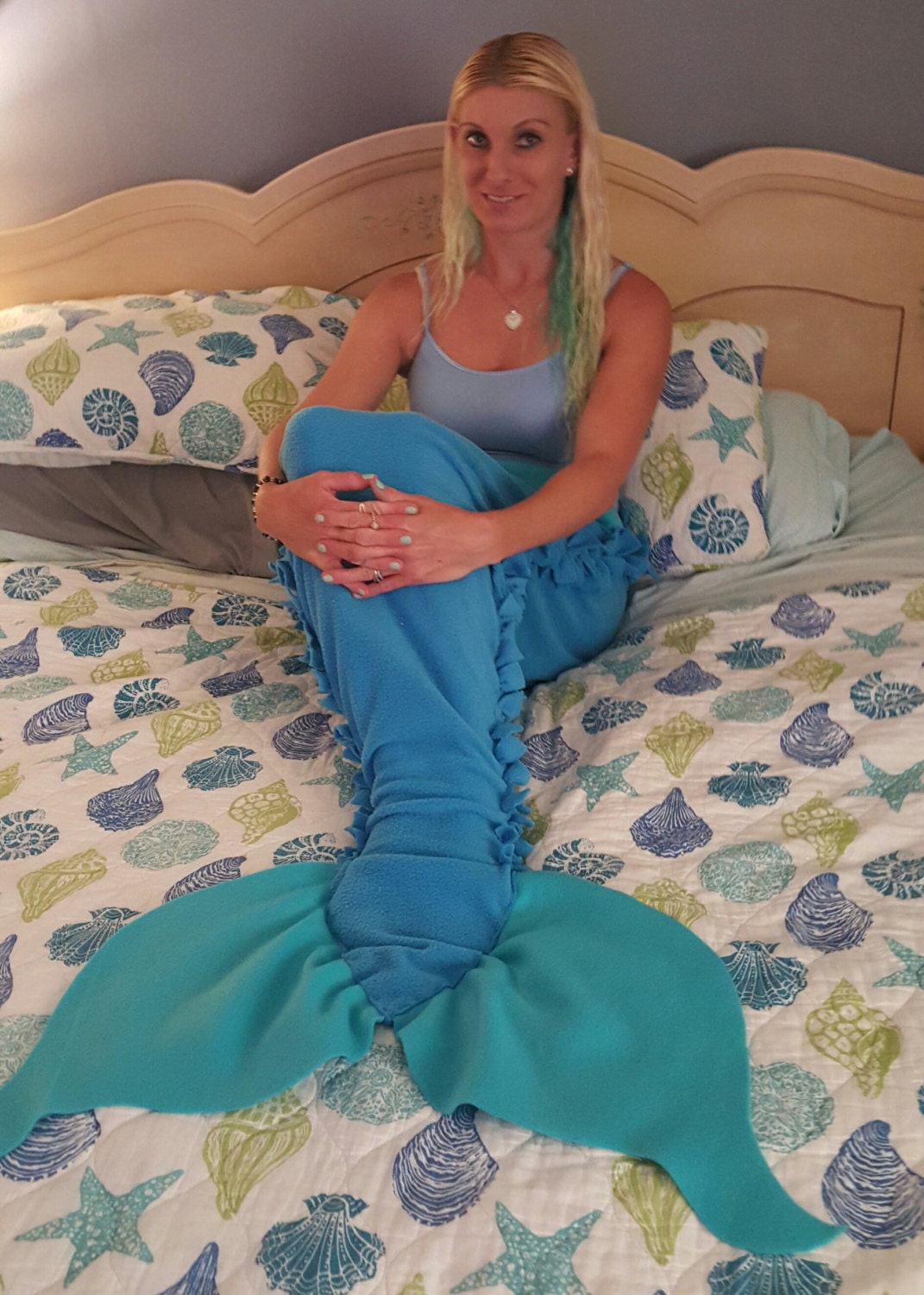 Tied Fleece Mermaid Tail Blanket - Etsy