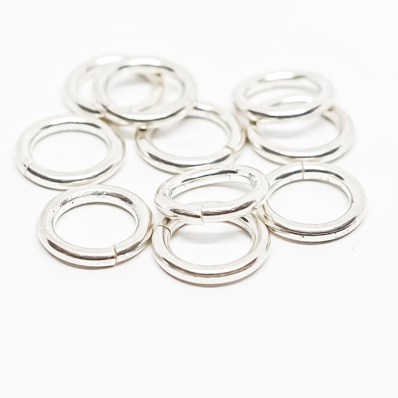 8mm Sterling Silver Openable Jump Rings. Solid 925 Sterling Silver ...