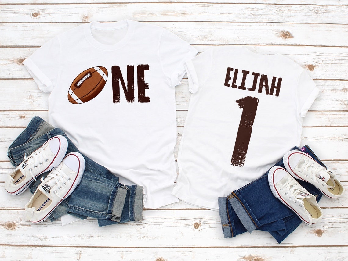Football Birthday Shirt Football first Birthday shirt One | Etsy
